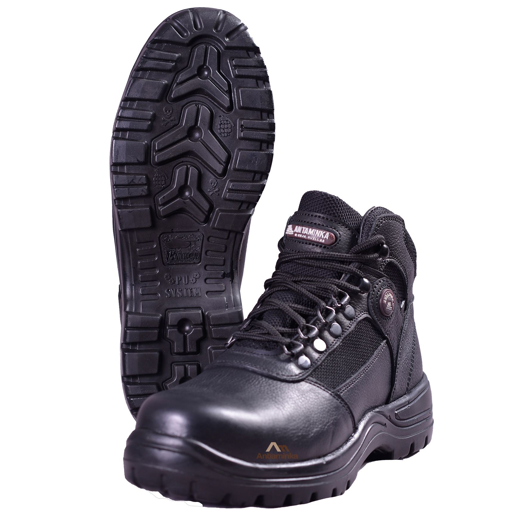 Zapato Punta de Acero Industrial - Caña Alta - Cuero Vacuno